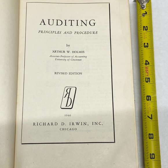 Other | Vintage Book Auditing Principles And Procedure By Arthur W ...
